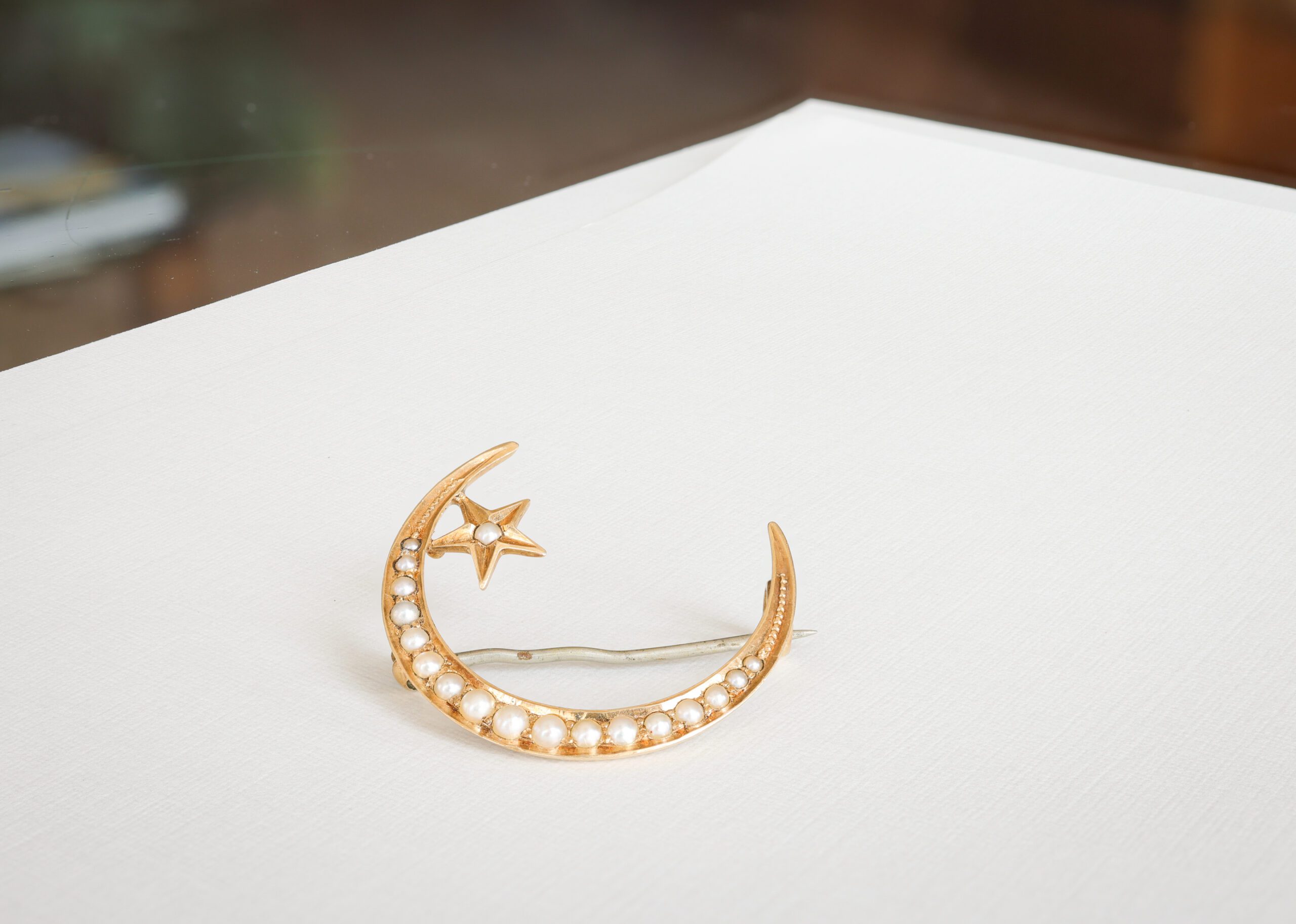 Vintage 14kt Gold and Pearl Brooch - Watson Workshop