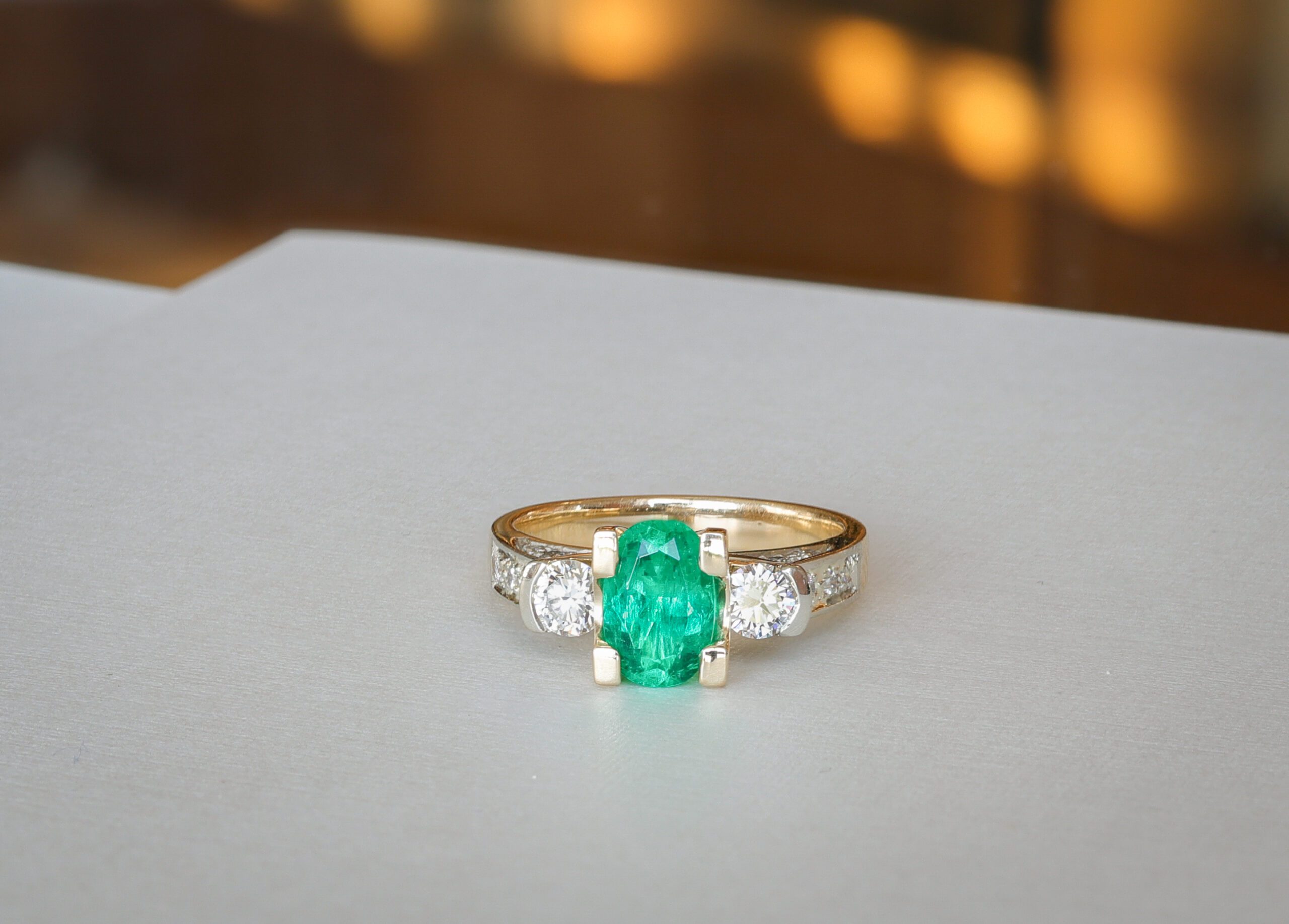 Colombian Emerald and Diamond Ring - Watson Workshop