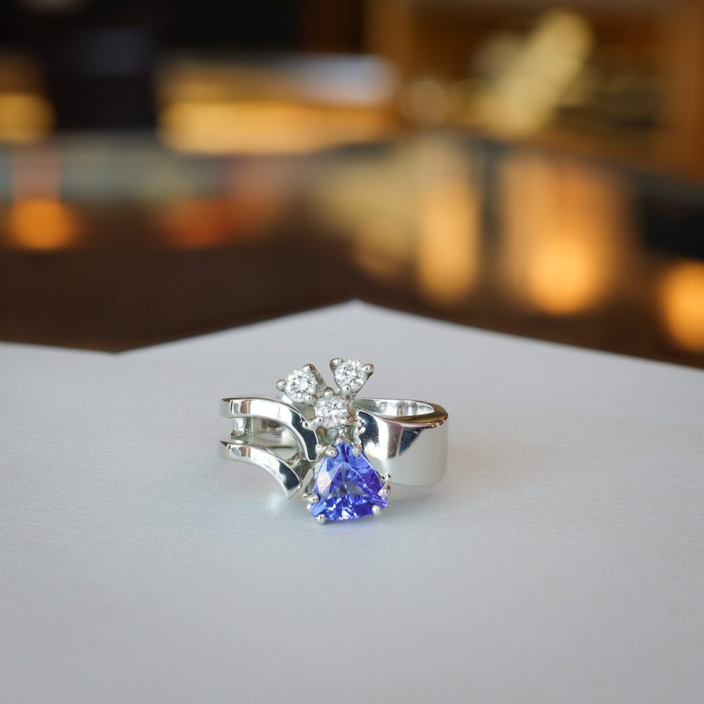 Tanzanite and Diamond Ring - Watson Workshop