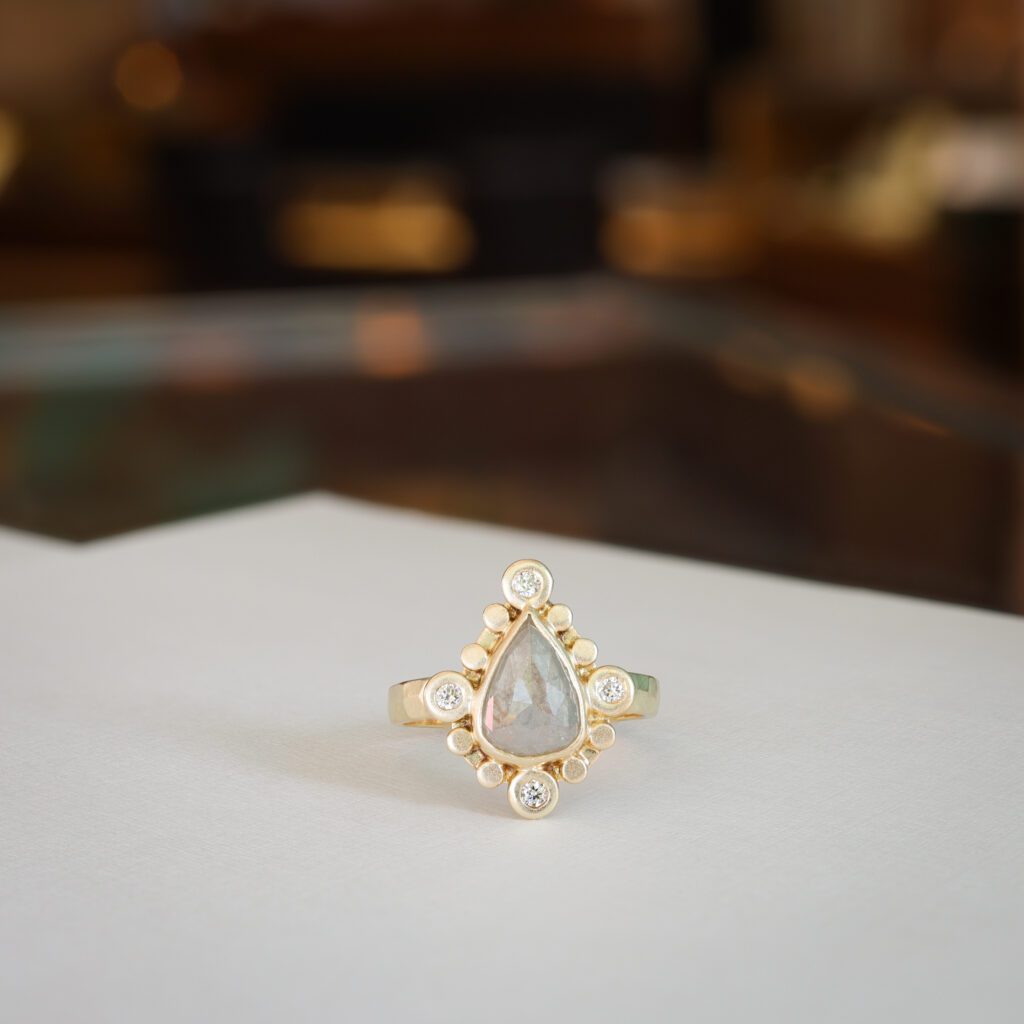 Grey Diamond Cocktail Ring - Watson Workshop