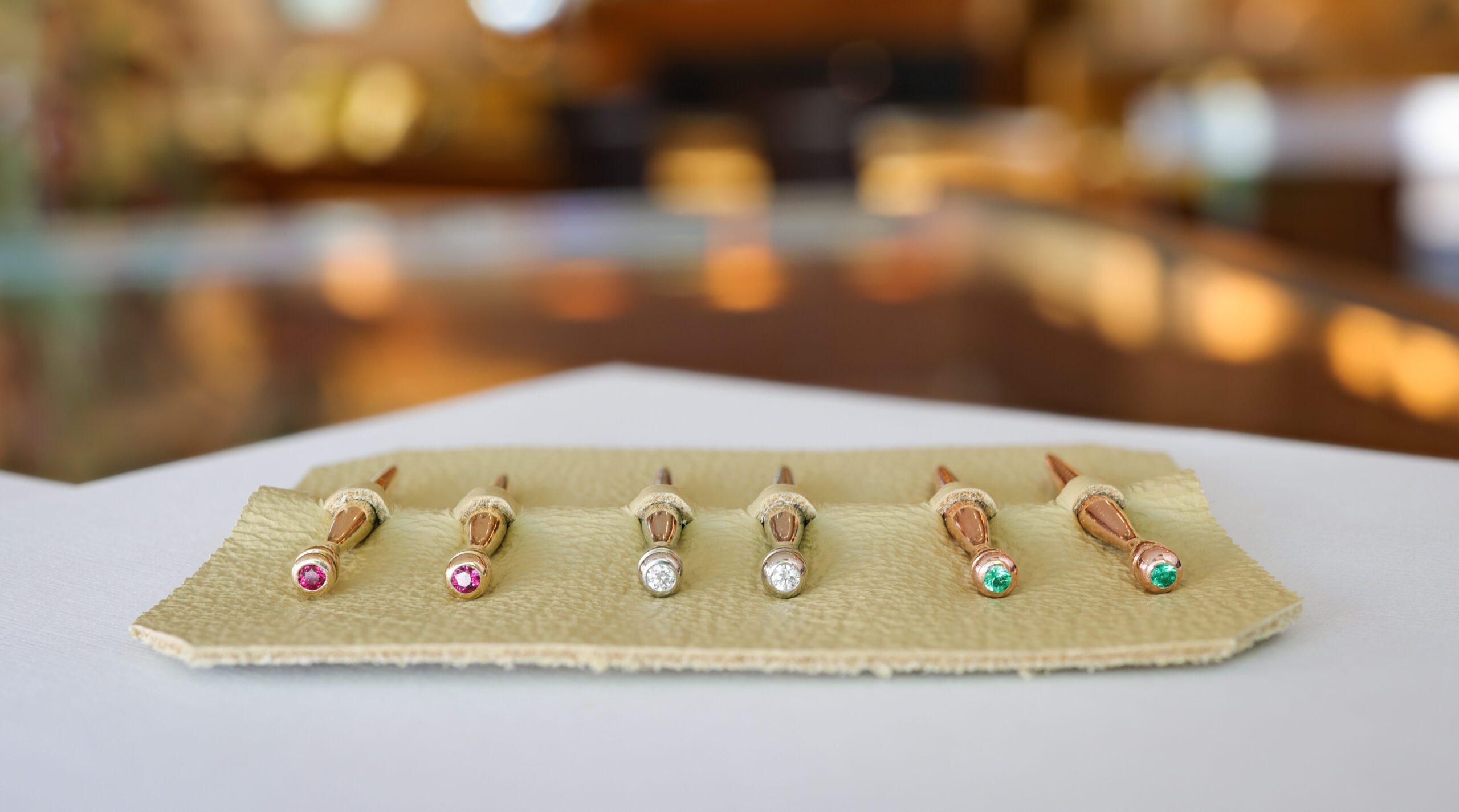 Watson Workshop Gold and Gemstone Cribbage Pegs (SOLD, but we can make another) - Watson Workshop