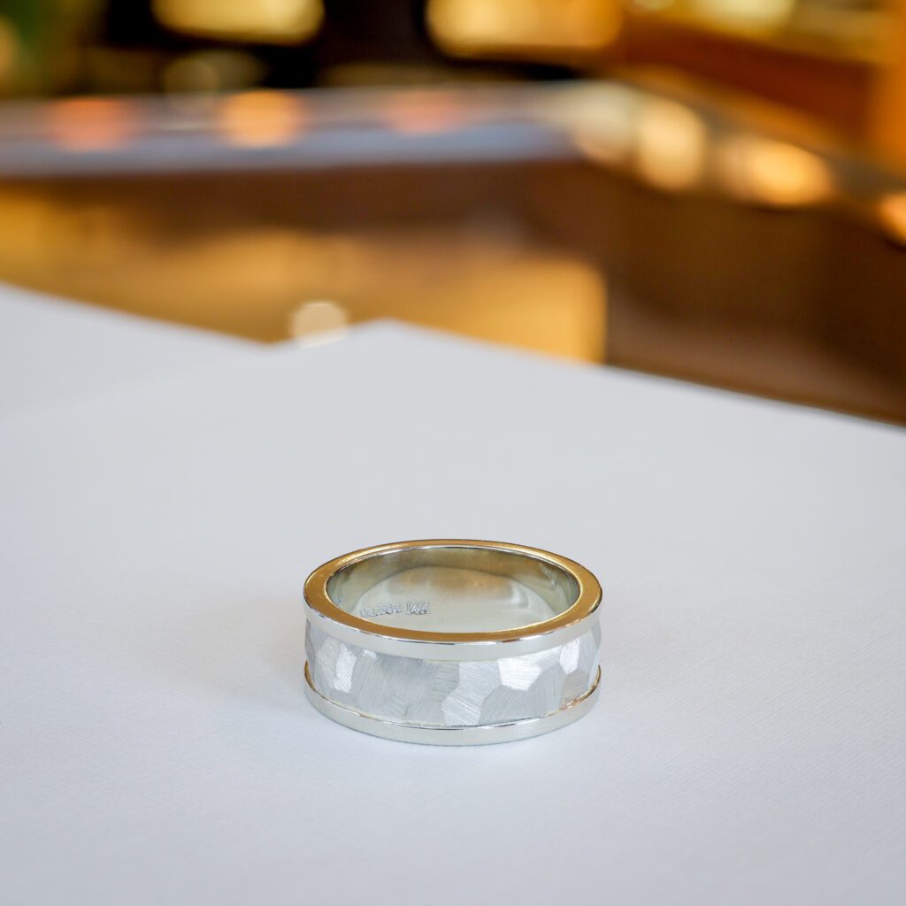 Watson Workshop Facet Edged and Sleeved Gold Band - Watson Workshop