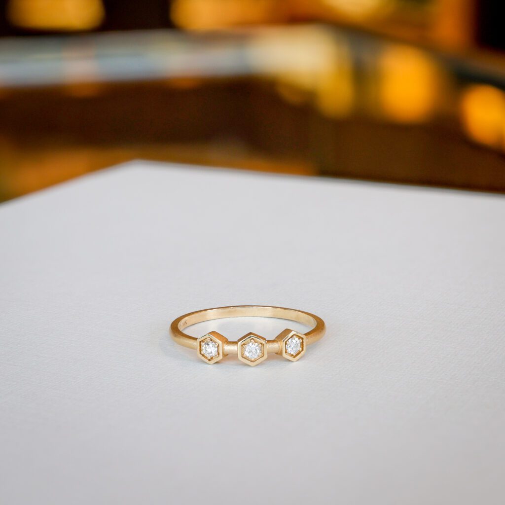 Watson Workshop "Tribus Hex" Stacker Diamond Ring - Watson Workshop