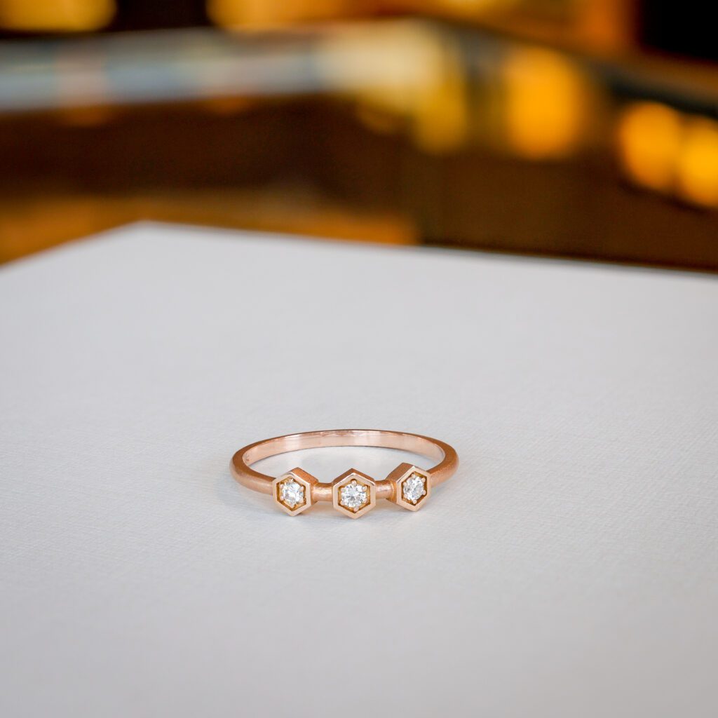 Watson Workshop "Tribus Hex" Stacker Diamond Ring - Watson Workshop