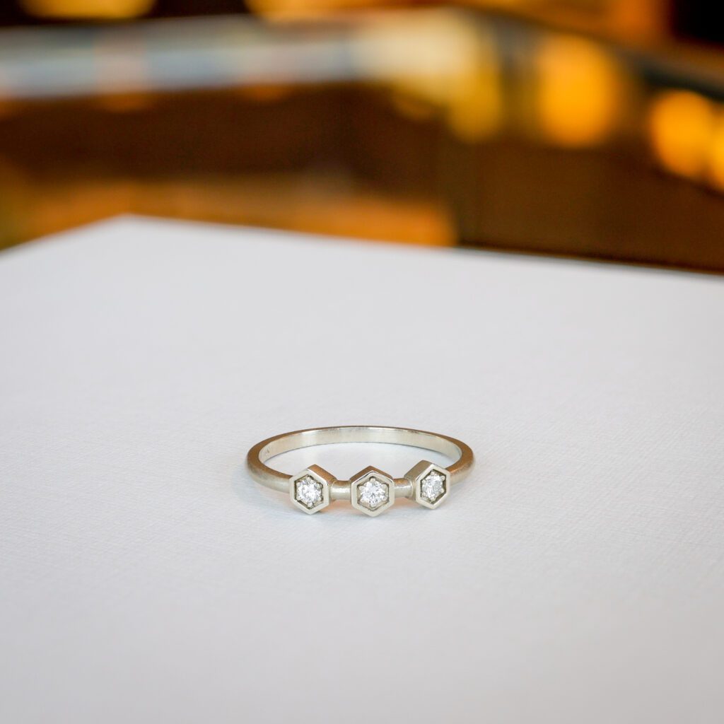 Watson Workshop "Tribus Hex" Stacker Diamond Ring - Watson Workshop