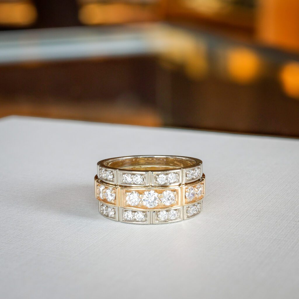 Watson Workshop "Geo Tres" Triple Stack Diamond Ring (SOLD, but we will make another!) - Watson ...