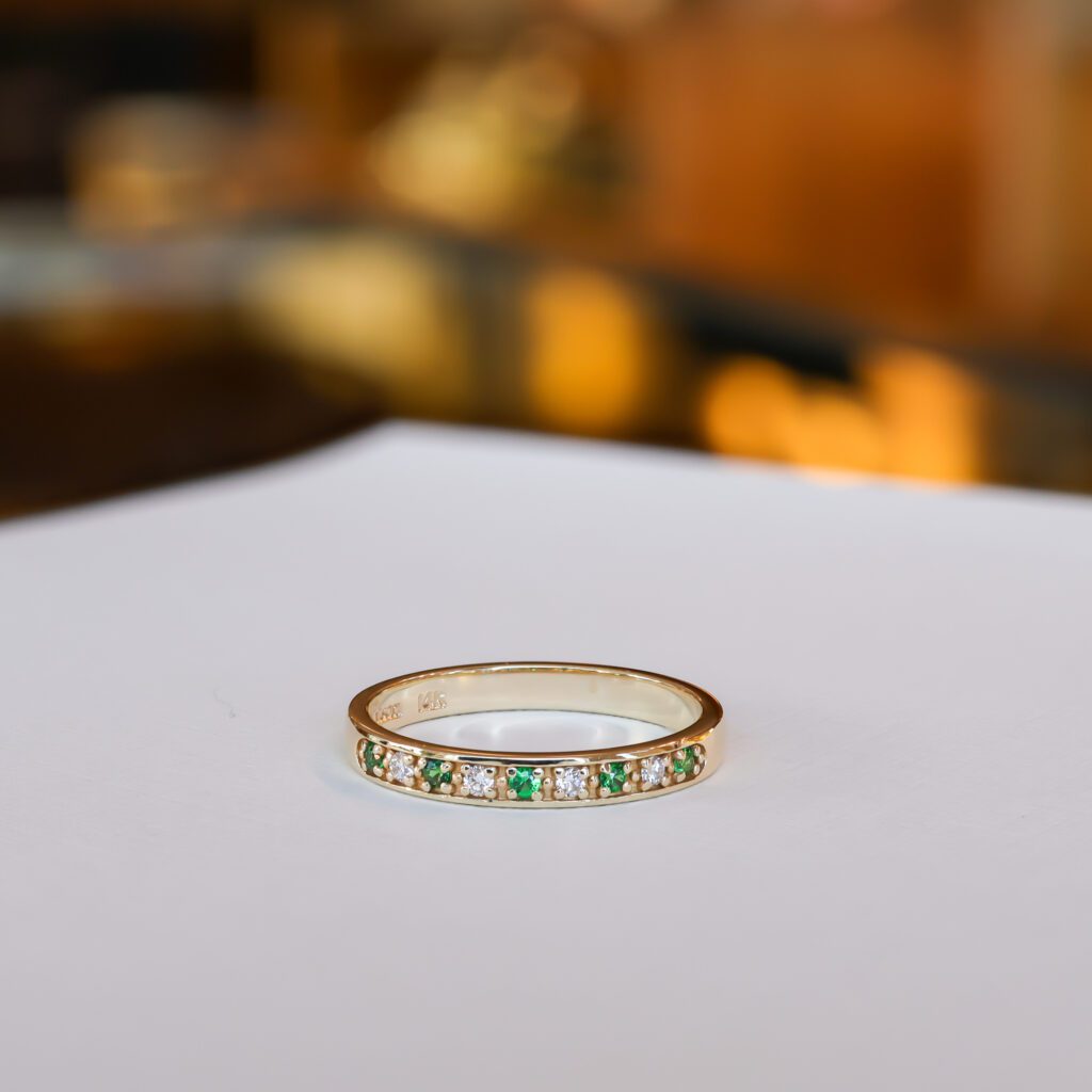 Watson Workshop "Margo" Diamond and Tsavorite Stacker Band - Watson Workshop