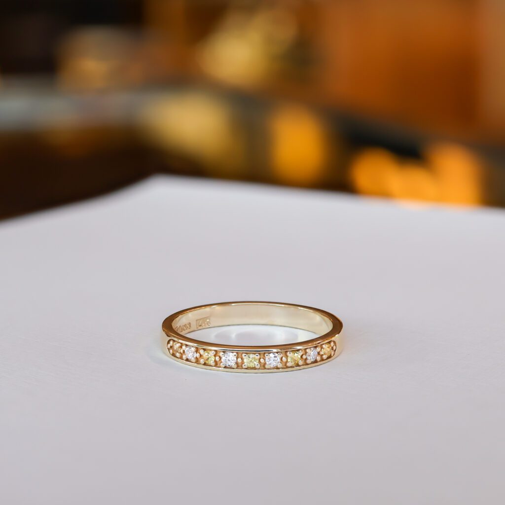 Watson Workshop "Margo" Diamond and Yellow Sapphire Stacker Band - Watson Workshop