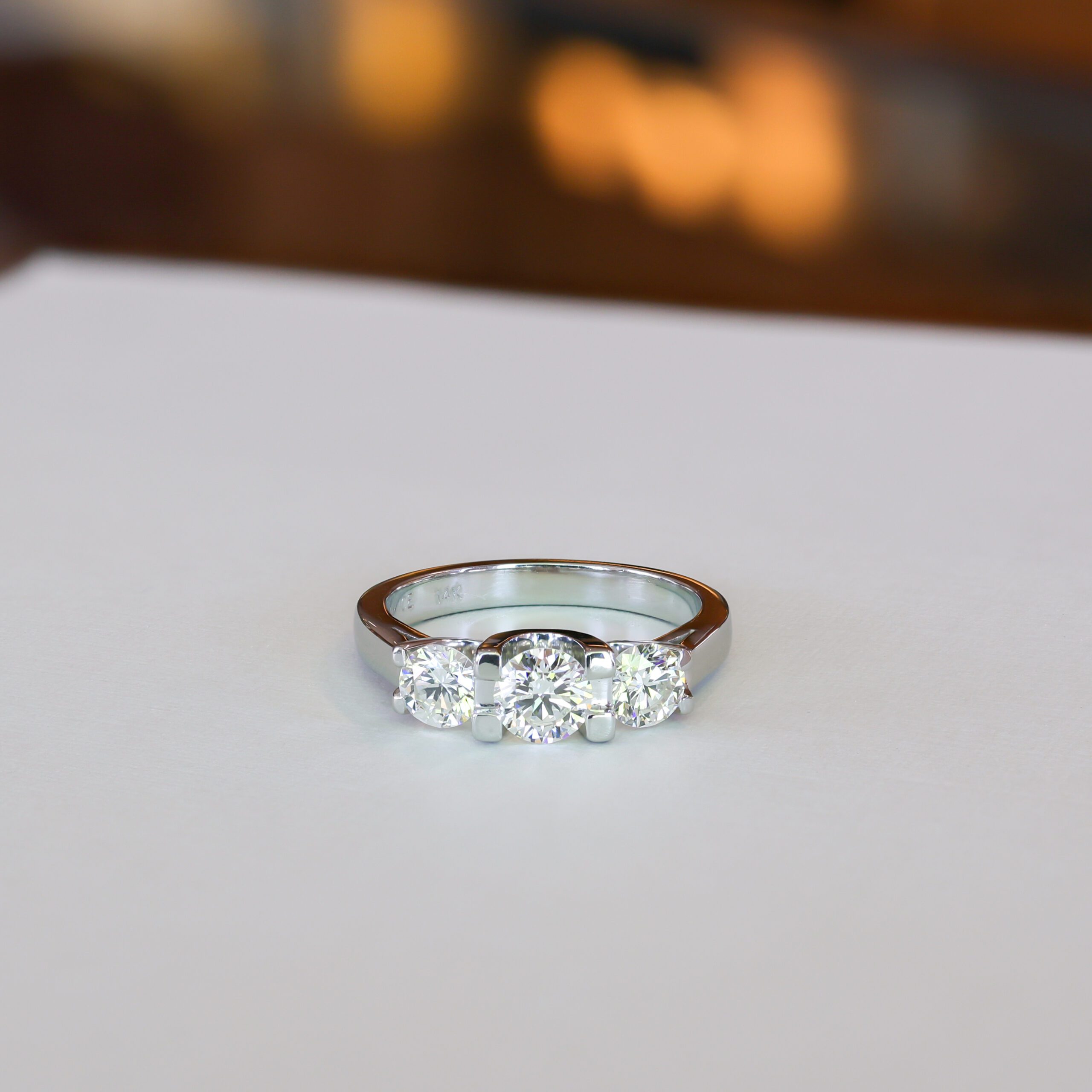 Three Stone Canadian Diamond Ring